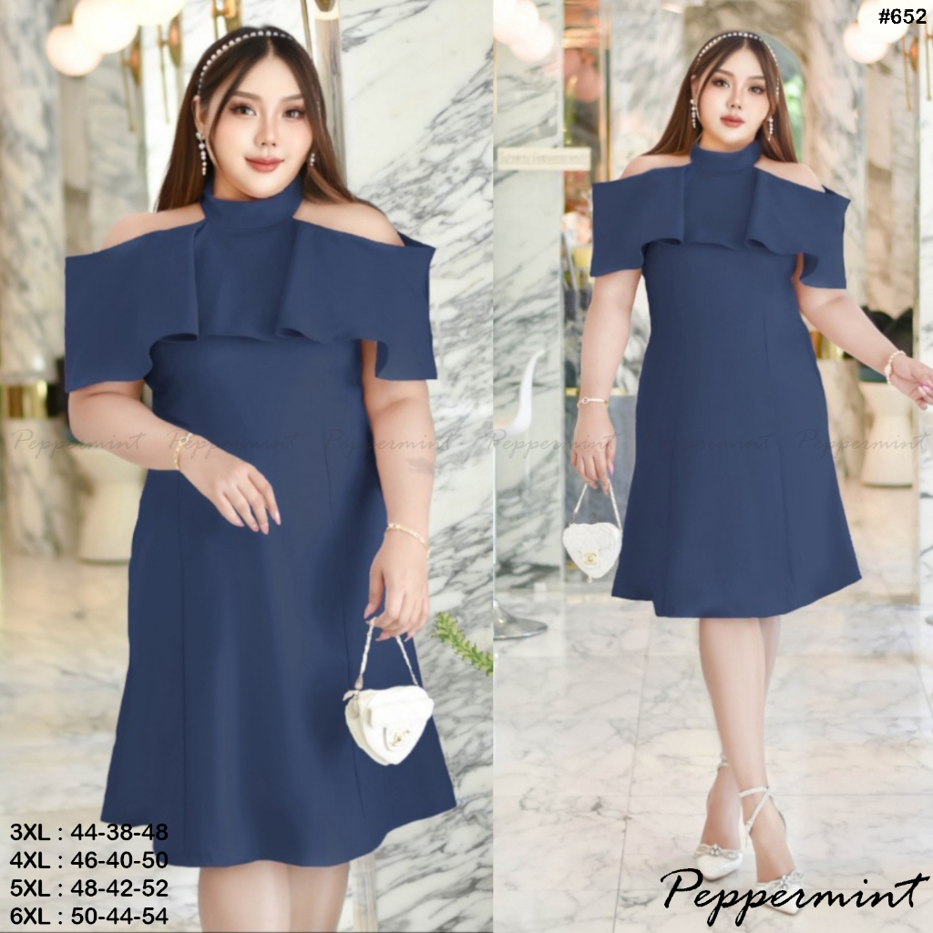ชุดสาวอวบ ชุดออกงาน สาวพลัสไซส์ มีไซส์ถึง50 Peppermint PlusSize (652) | Shopee Thailand