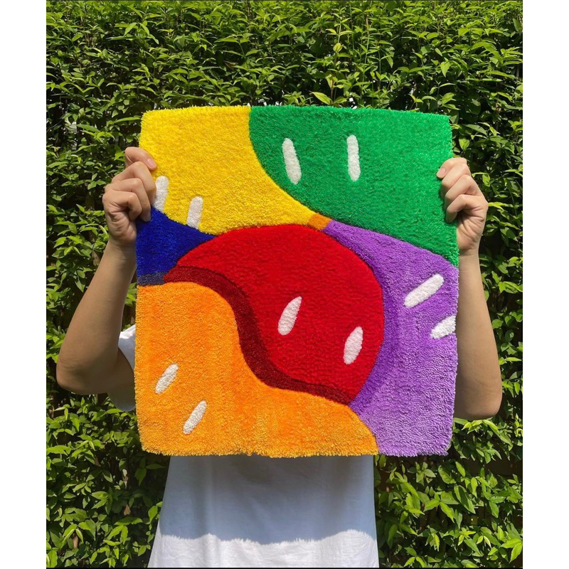 พรมตกแต่งห้อง Rainbow Blob 43*47 cm | Shopee Thailand