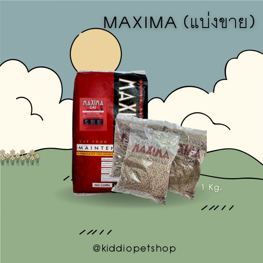 Maxima Cat Food 1 Kg แม็กซิม่า อาหารแมวแบบเม็ด บำรุงขน ผิวหนัง และ ...