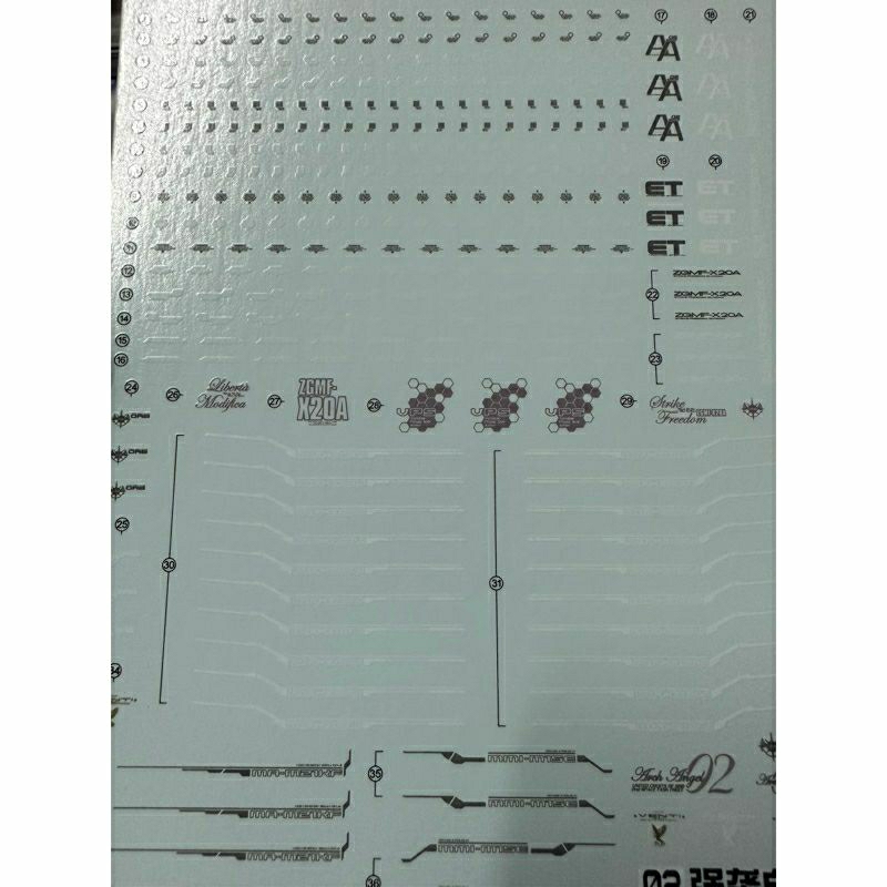 ดีคอลน้ำ [EVO] MGEX 02 ZGMF-STRIKE FREEDOM FLUORESCENT MG 1/100 WATER ...