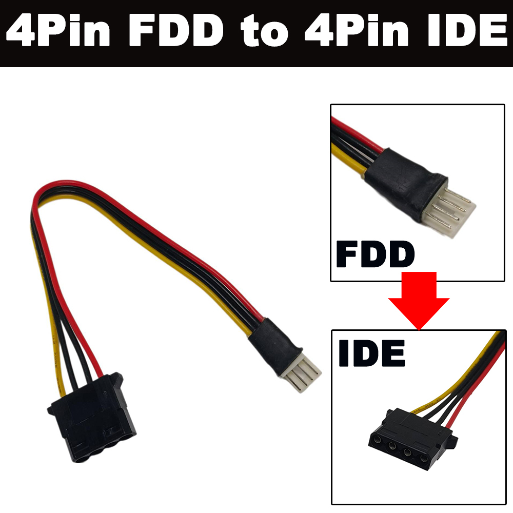 สายแปลง สายไฟ FDD ให้เป็นสายไฟ IDE 4Pin ( 4Pin FDD Floppy Male to 4Pin ...