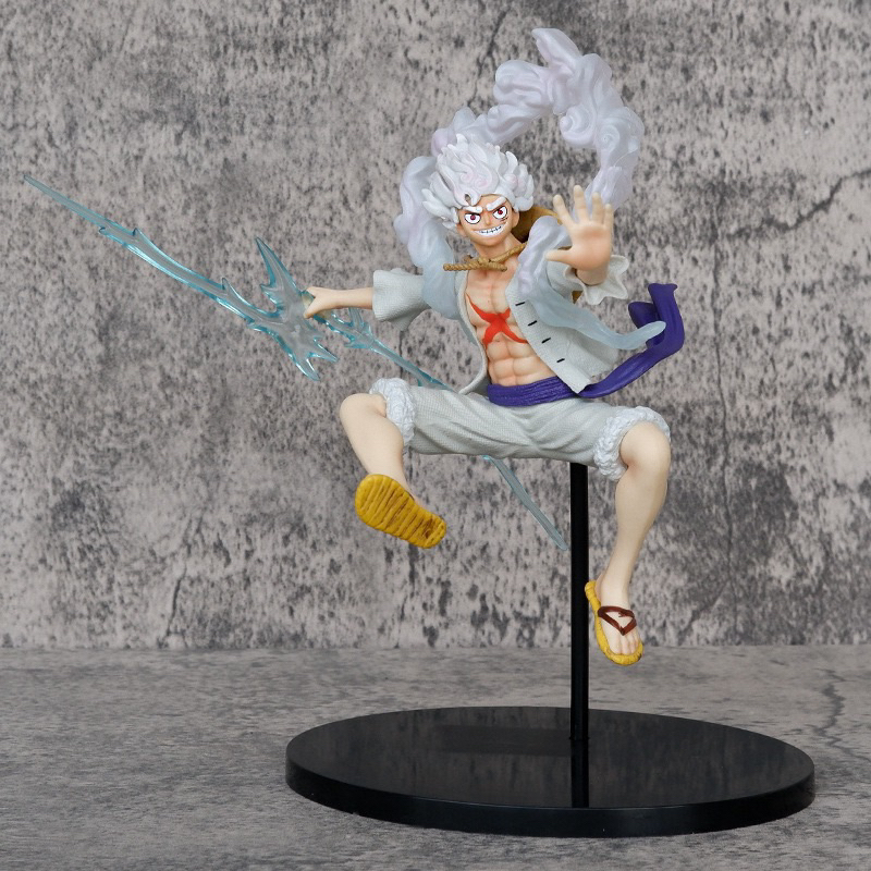 One Piece Monkey D. Luffy Gear 5 in Lightning-catching Fighting PVC ...