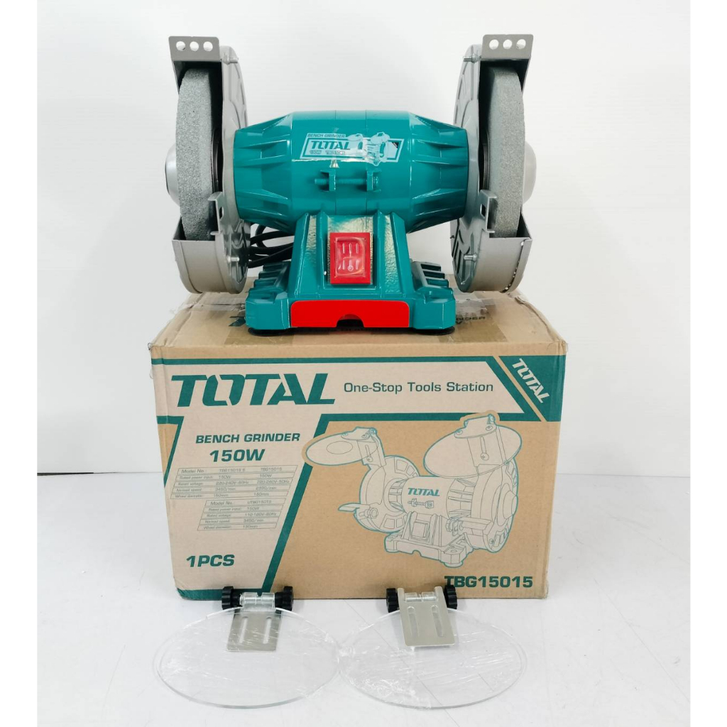 Total มอเตอร์หินไฟ 6 นิ้ว150วัตต์ พร้อมหินเจียร์ 2 ก้อน รุ่น TBG15015,8 ...