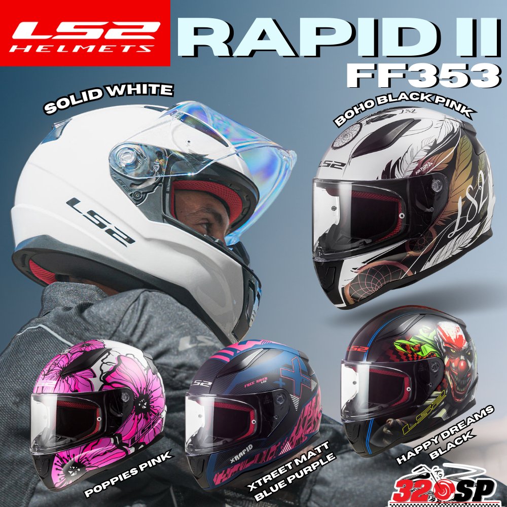 หมวกกันน็อค LS2 RAPID II FF353 | ลายใหม่ล่าสุด ส่งไว!!! 320SP | Shopee ...