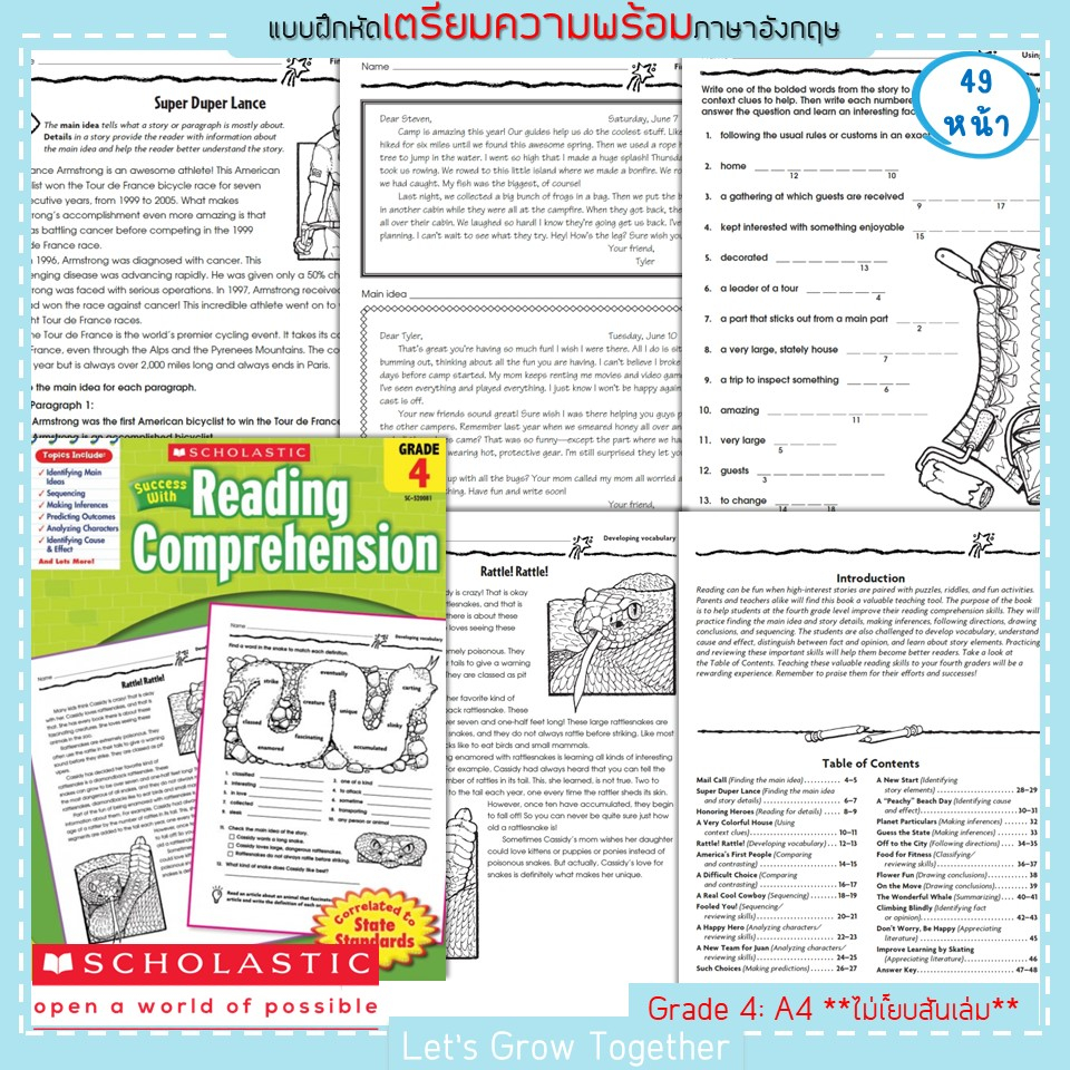 Scholastic Success with Reading Comprehension Worksheets with Answer ...