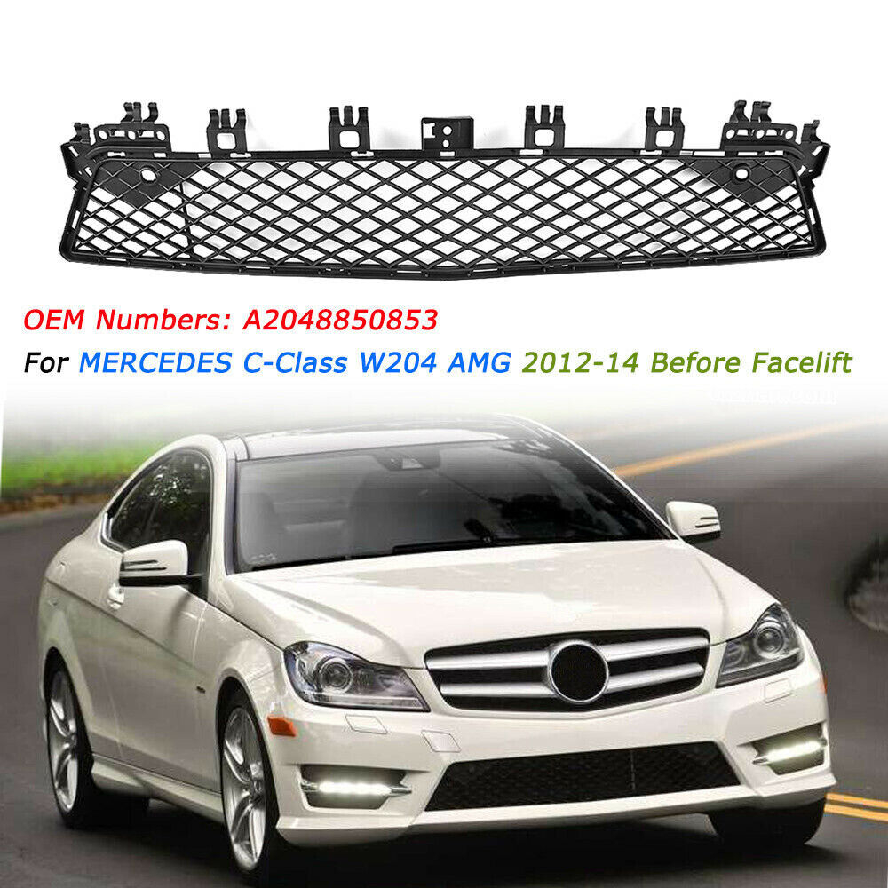 ด้านหน้ากันชนกลางตาข่าย Grille 2048850853สำหรับ Mercedes-Benz C-Class ...