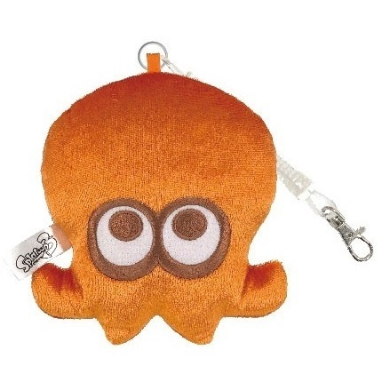 (**มือสอง**) Splatoon3 Die Cut Pass Case Ika/Tako (Orange) พวงกุญแจปลา ...