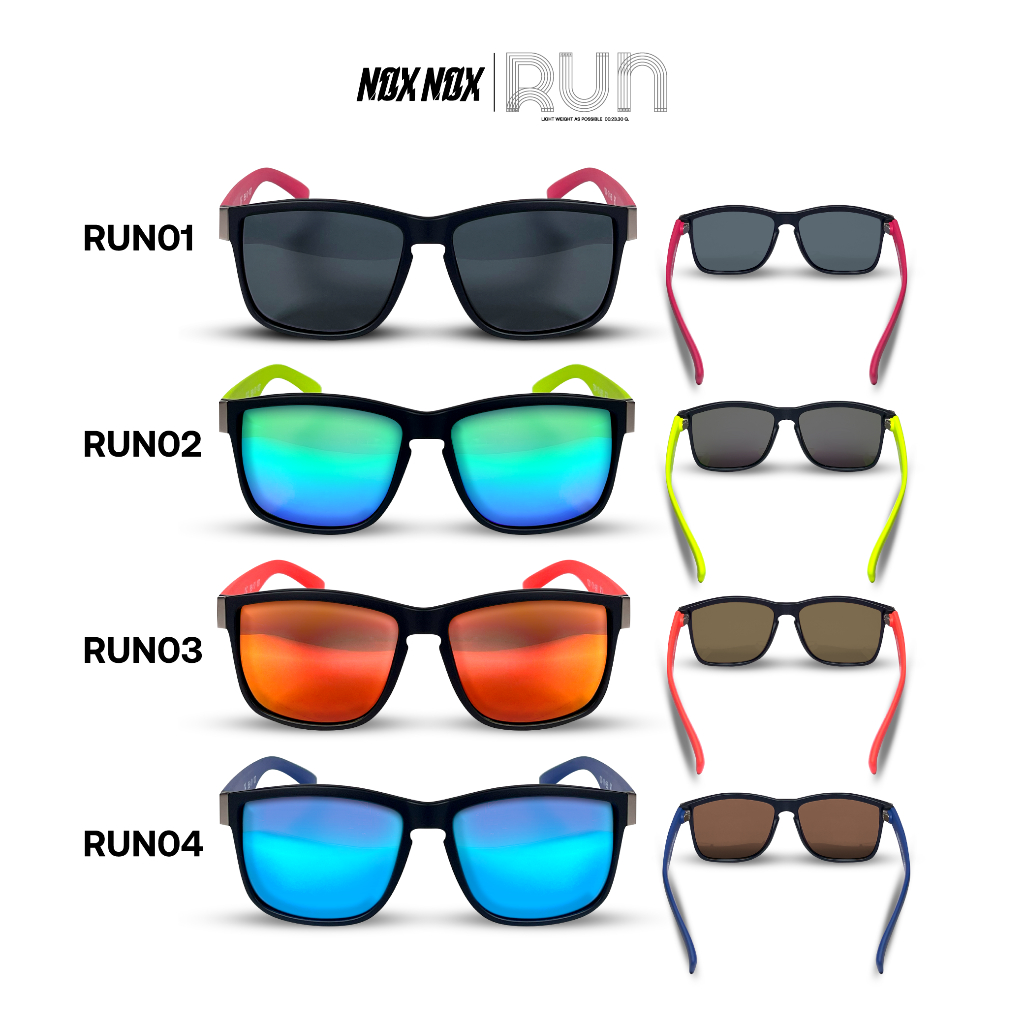 NOX NOX Sunglasses รุ่น RUN Collection แว่นตากันแดด แว่นตาแฟชั่น | Shopee Thailand