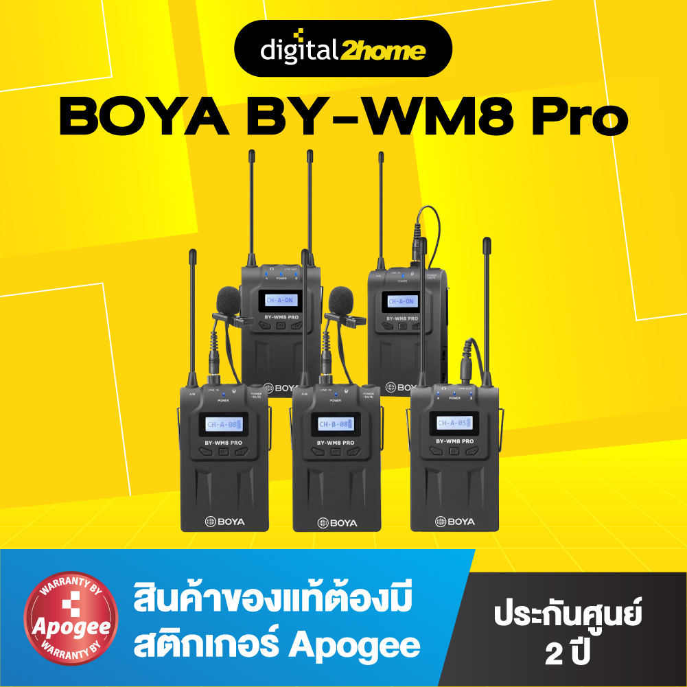 BOYA BY-WM8 Pro-K2 Wireless Microphone (สินค้ารับปะกัน 2 ปี) | Shopee ...