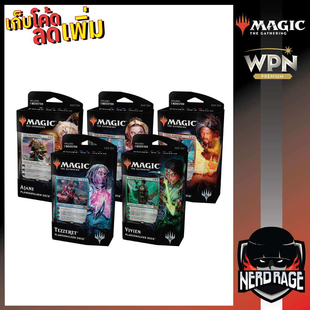 Magic The Gathering Planeswalker decks core set 2019 full set (5 decks ...