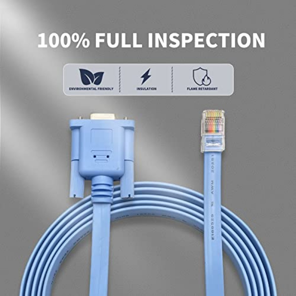 RJ-45 to DB-9 Rollover Console Cable,DB9 to RJ45 Console Cable Cisco ...