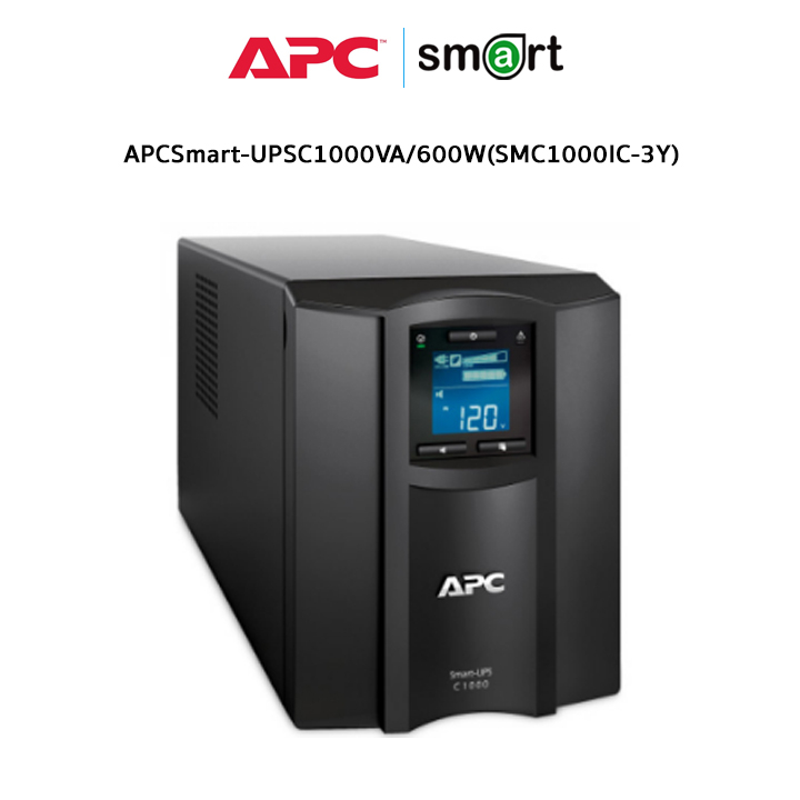 APC Smart-UPSC1000VA/600W,LCD230V with SmartConnect (SMC1000IC-3Y ...