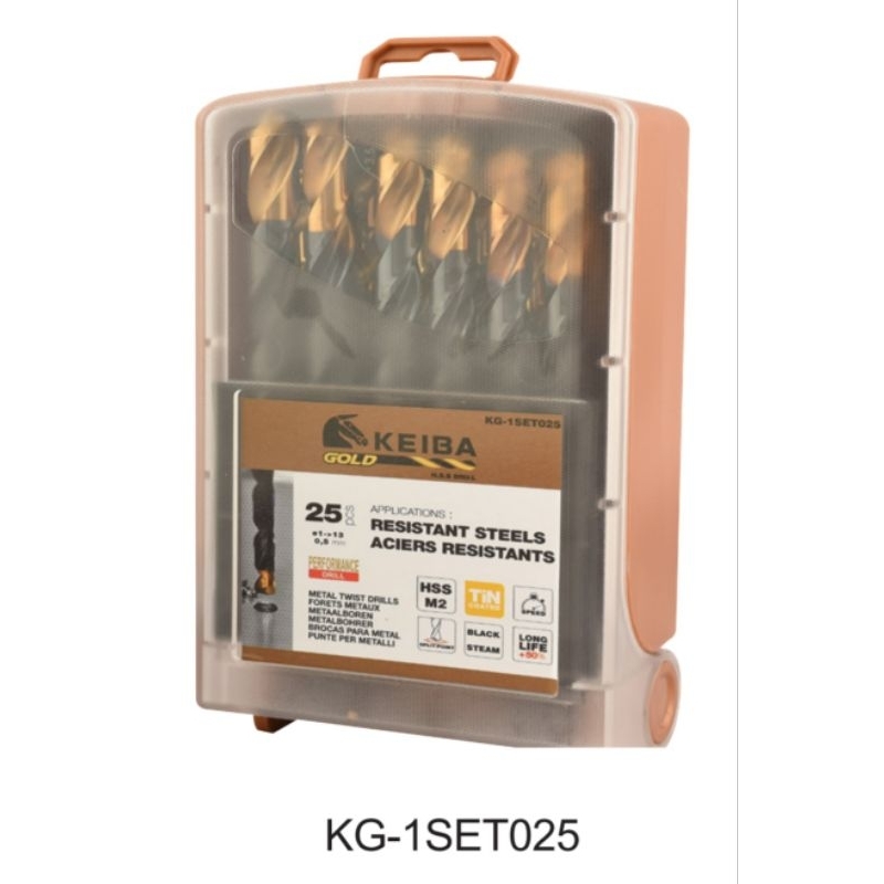 KEIBA KE-2515025 KG-1SET025 ชุด 25ตัว 1-13mm ชุดดอกสว่าน KEIBA 1-13มิล | Shopee Thailand