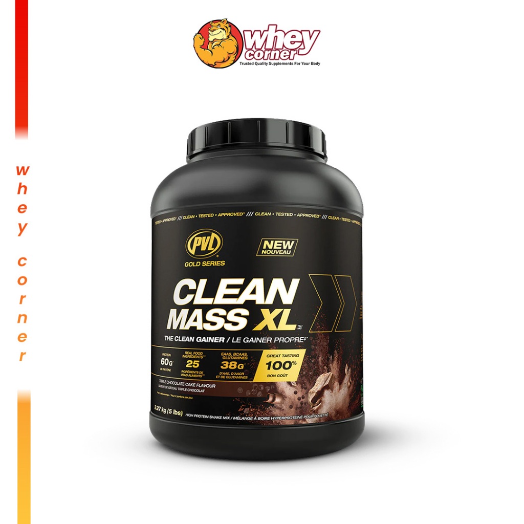 PVL Clean Mass XL 2.27 kg./ 5 lbs Mass Gainer เวย์โปรตีนเพิ่มน้ำหนัก ...