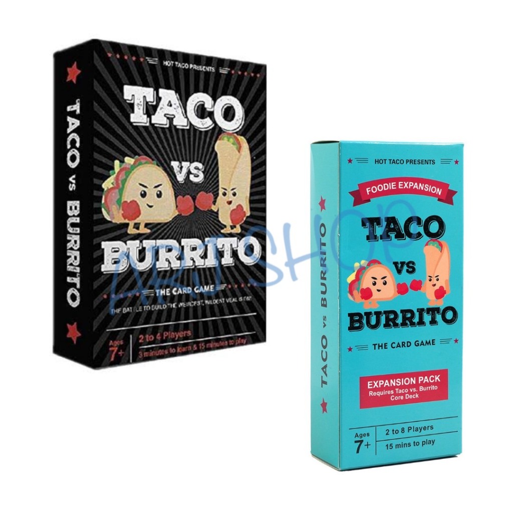 Taco vs Burrito กล่องดำ (ภาษาอังกฤษ) & Foodie Expansion Board game ...