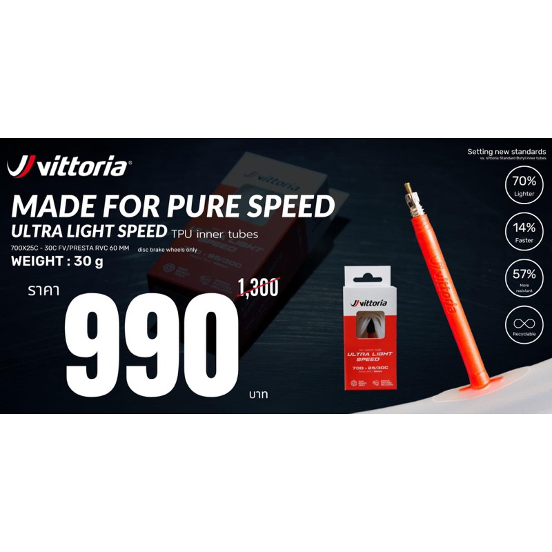 ยางใน TPU Vittoria Ultra light speed | Shopee Thailand