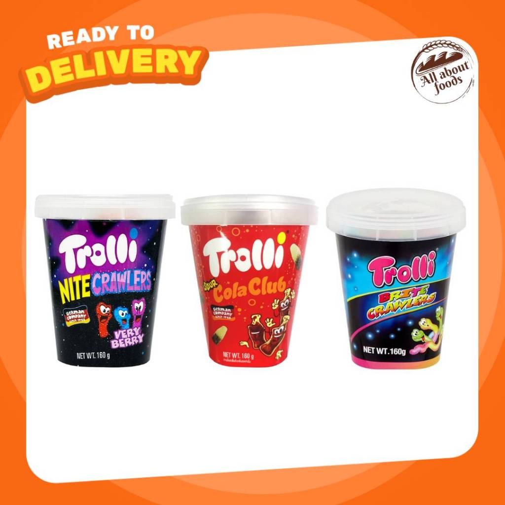 Trolli Brite crawlers Gummi Candy Jelly Sour Cola 160g Haribo เยลลี่ท ...