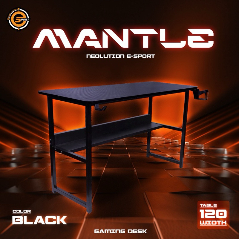 โต๊ะเกมมิ่ง Neolution E-Sport Gaming Desk รุ่น Mantle ขนาด 120 x 50 x 72 cm (รับประกัน 1 ปี ...