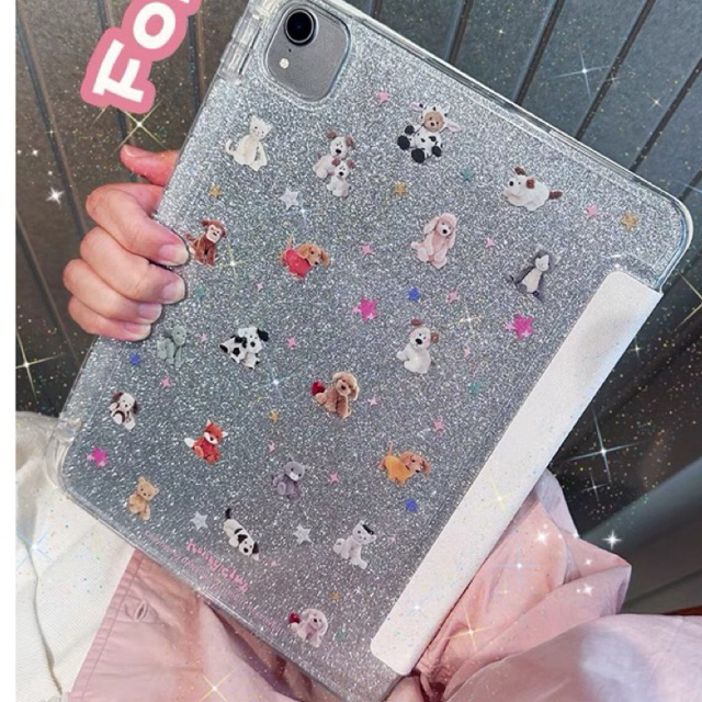 Doll family glitter IPad case from nineopen เคสไอแพดลายตุ๊กตาพื้นหลัง ...