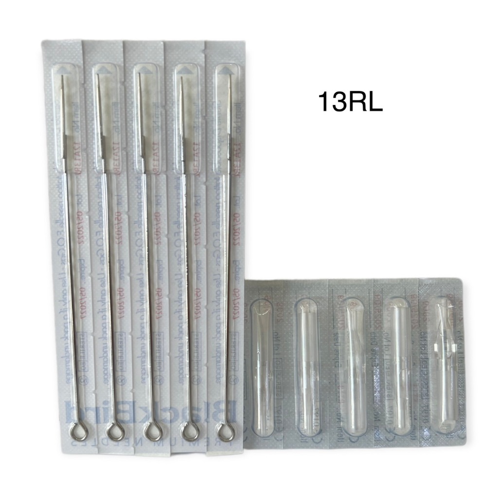 อุปกรณ์สัก เดินเส้น13RL พร้อมปลาย13RT/ 1ชุด ประกอบด้วยเข็ม5เล่ม ปลาย5 ...