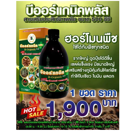 ฮอร์โมนพืช บี ออร์แกนิค พลัส ปุ๋ยน้ำ สารบำรุงพืช B-Organic Plus ขนาด 500 cc | Shopee Thailand