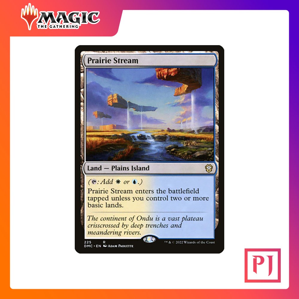 [MTG] Prairie Stream [DMC] [LAND] [RARE] [NORMAL] [ENG] (การ์ดเมจิค ...