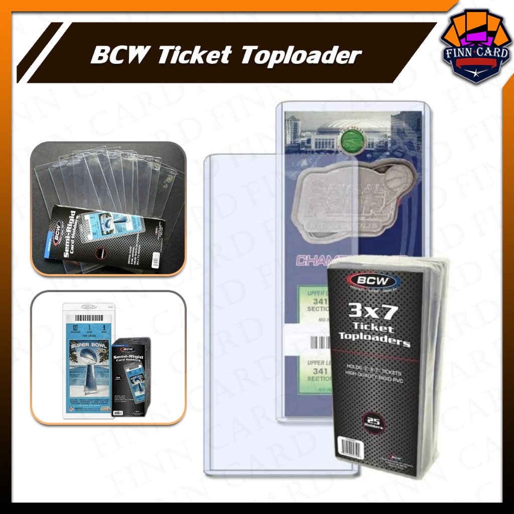 BCW TICKET TOPLOADERS / Semi Rigid ทอปโหลดสำหรับใส่ตั๋ว หรือ ธนบัตร ...