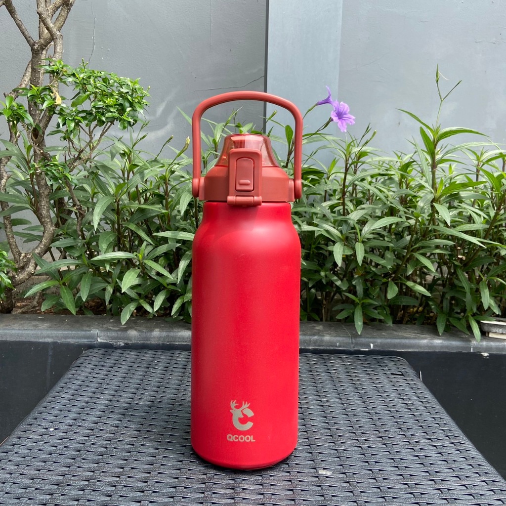 (พร้อมส่ง) Qcool กระติกน้ำ ขวดน้ำ 1.7 ลิตร แท้งค์สแตนเลส 316 เก็บความร้อนเเละเย็น | Shopee Thailand