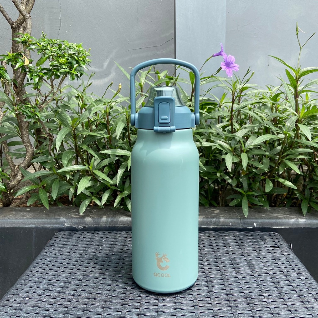 (พร้อมส่ง) Qcool กระติกน้ำ ขวดน้ำ 1.7 ลิตร แท้งค์สแตนเลส 316 เก็บความร้อนเเละเย็น | Shopee Thailand