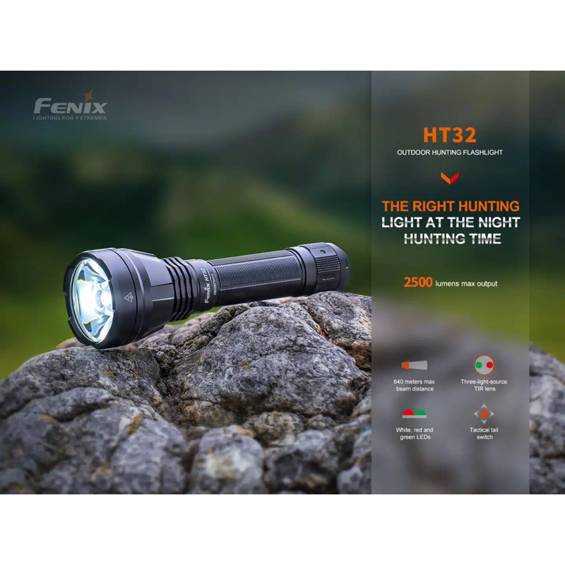 ไฟฉาย FENIX HT32 HUNTING FLASHLIGHT WITH RED & GREEN OUTPUT : สินค้ารับประกัน 3 ปี | Shopee Thailand