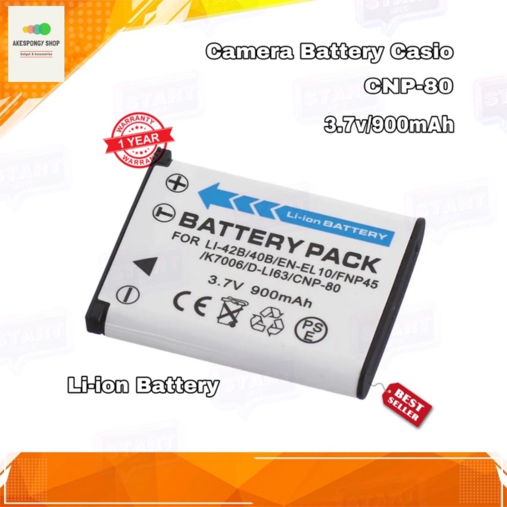 แบตเตอรี่กล้อง Camera Battery Casio CNP-80 / CNP80 /CNP-82 /CNP82 (3.7v ...
