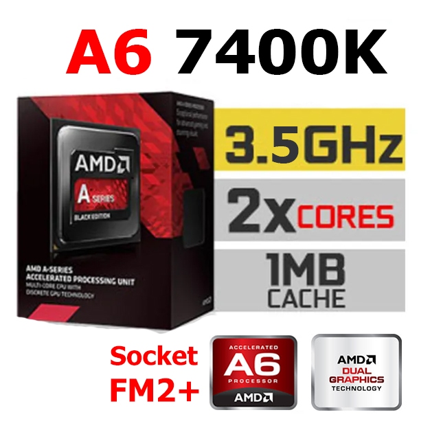 CPU AMD A6 7400K (Socket FM2+) มีการ์ดจอในตัว มือสอง พร้อมส่ง ส่งเร็ว ...