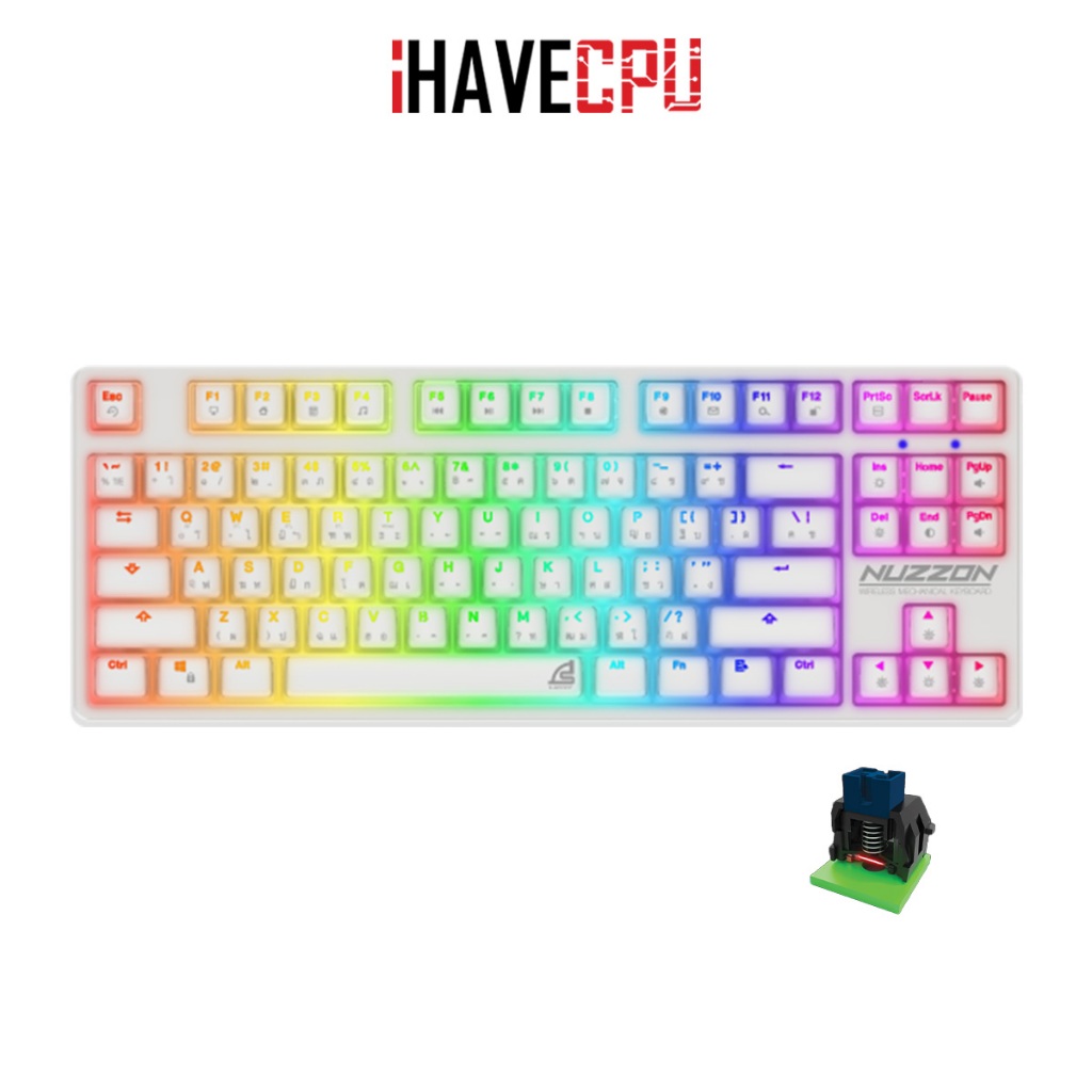 iHAVECPU KEYBOARD (คีย์บอร์ด) SIGNO TRI-MODE TKL MECHANICAL KEYBOARD KB-751BLK (EN/TH) | Shopee ...
