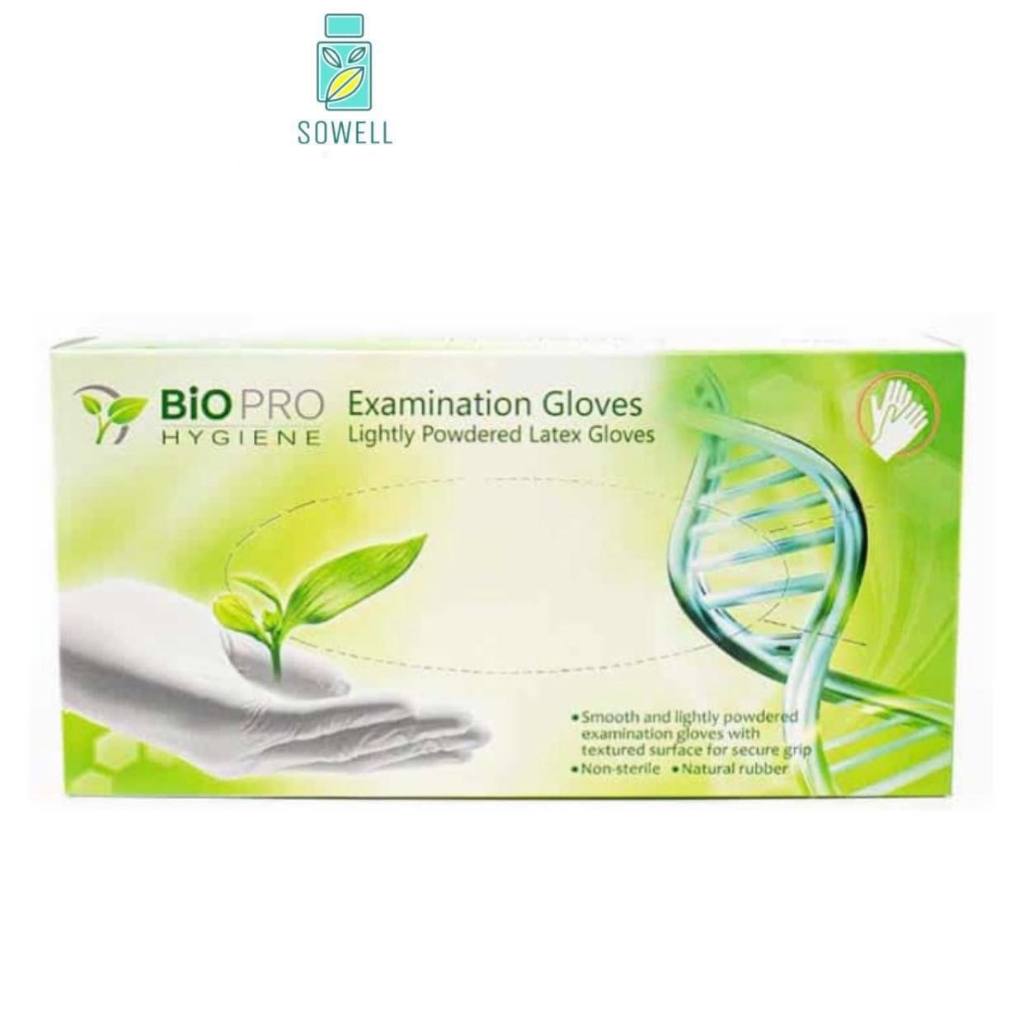 BioPro Hygiene ถุงมือมีแป้ง (ยกกล่อง บรรจุ 100 ชิ้น) | Shopee Thailand