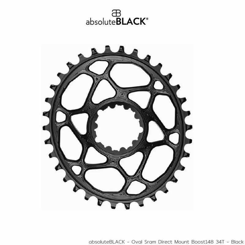 ใบจาน MTB ใบรี absoluteBLACK - MTB OVAL BOOST N/W CHAINRING FOR SRAM ...