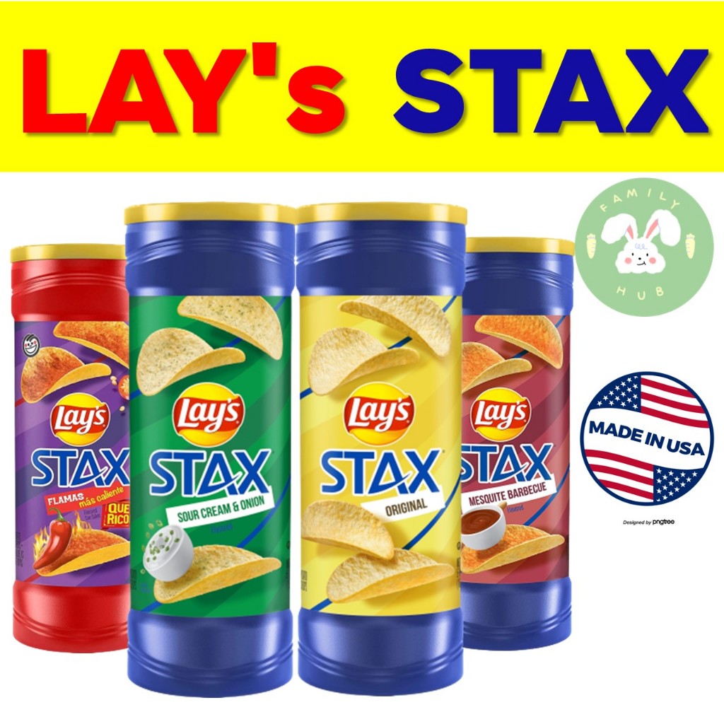 Lay's STAX USA เลย์อเมริกา พร้อมส่ง มีให้เลือก 3รสชาติ | Shopee Thailand