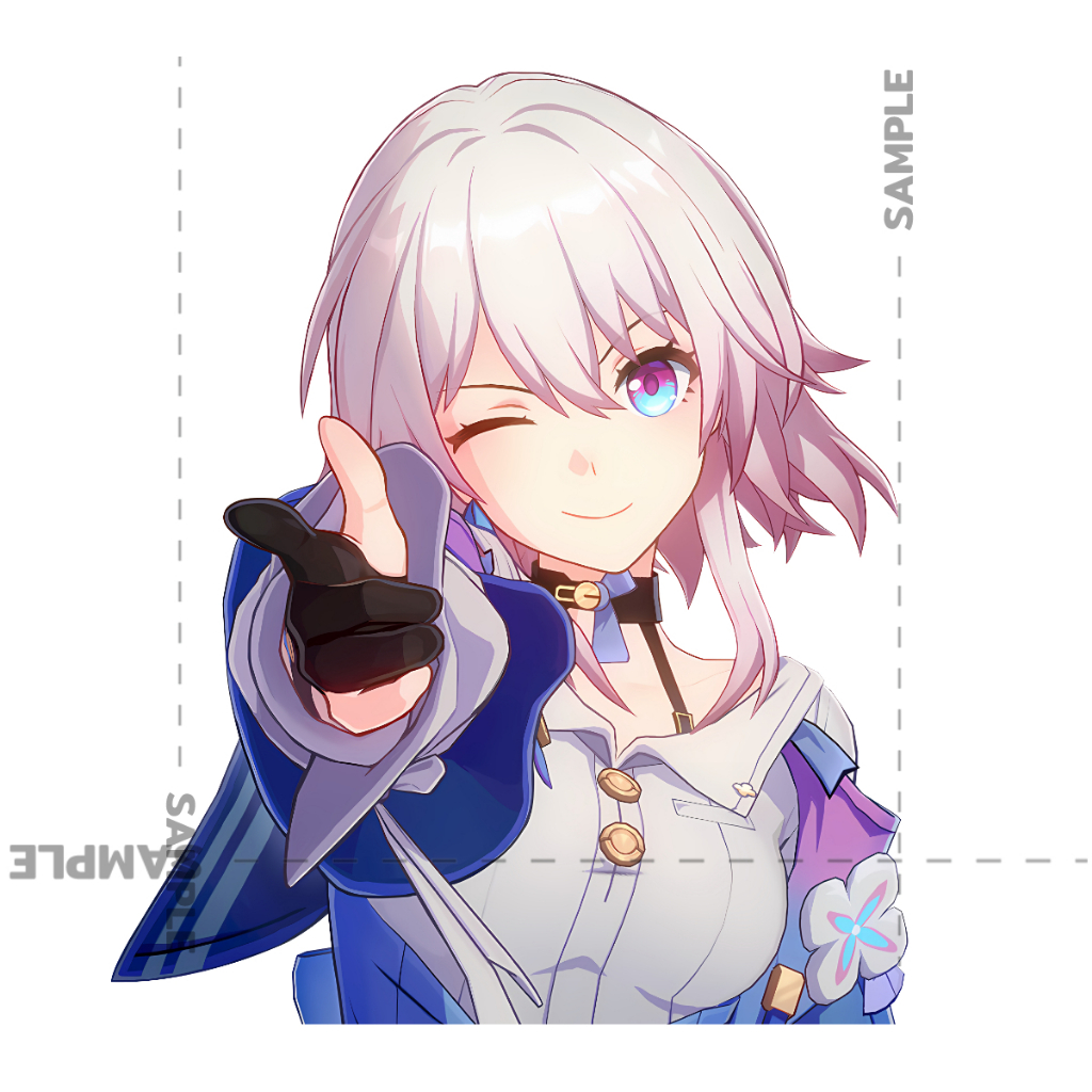 march 7th สติ๊กเกอร์ 2 แผ่น น้องมีนา honkai star rail Stickers march7th ...