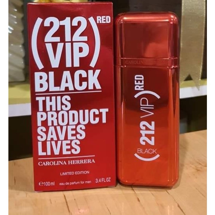 Rare item!!! Carolina Herrera 212 VIP Black Red for Men EDP 100ml ...