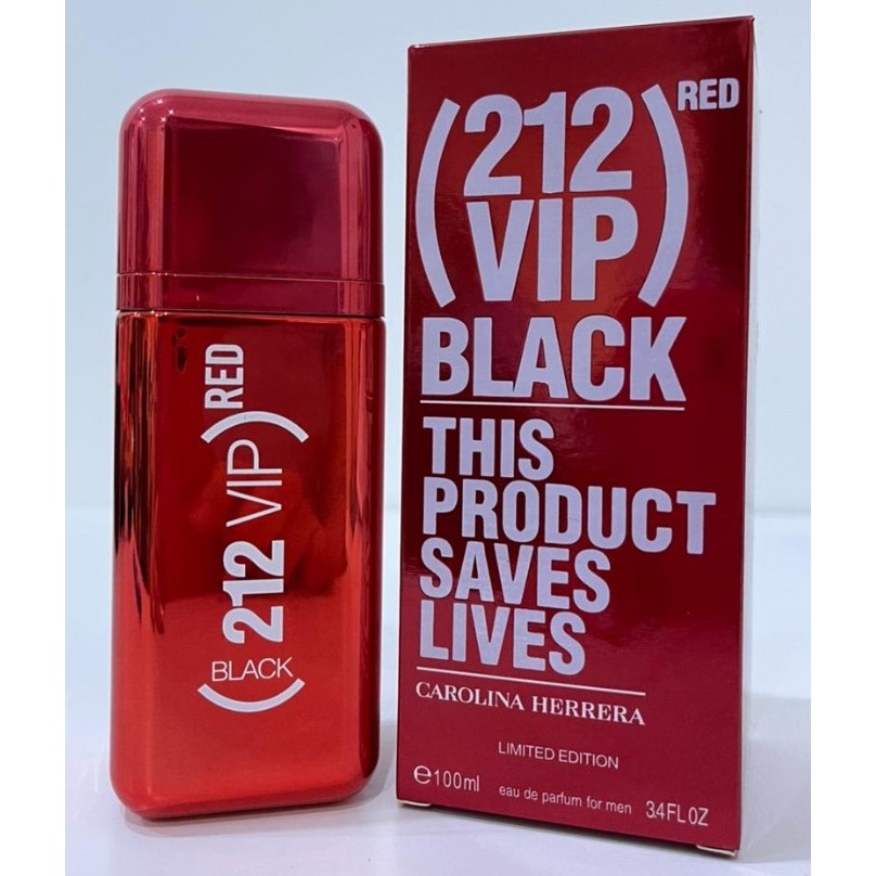Rare item!!! Carolina Herrera 212 VIP Black Red for Men EDP 100ml ...