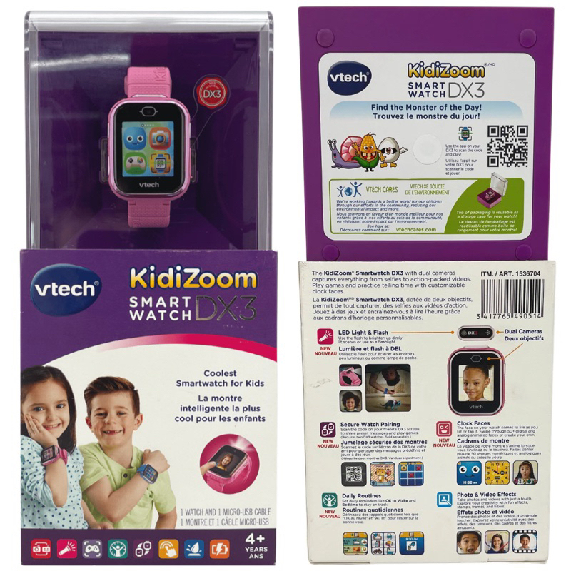 Vtech KidiZoom Smart Watch DX3 With Dual Cameras / Pink | Shopee Thailand