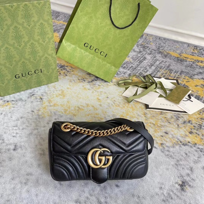 Gucci marmont size 22cm ออริ หนังแท้ทั้งใบ งานดีสุด รุ่นยอดฮิต พร้อม ...