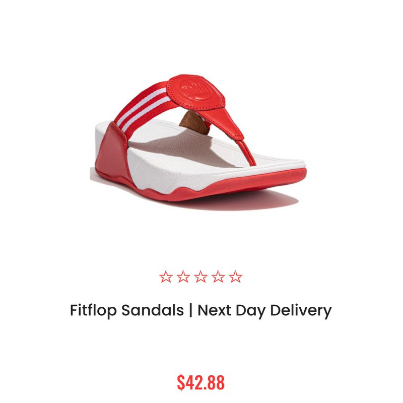Fitflop Walkstar Red ใหม่ แท้100% มือ1 | Shopee Thailand