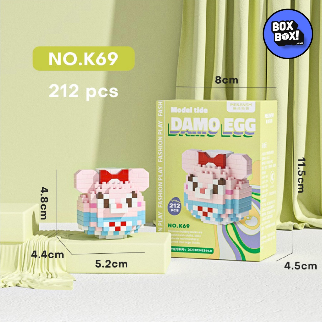พร้อมส่ง!! DAMO_EGG บล็อคตัวต่อตัวต่อของเล่น บล็อกตัวต่อนาโน การ์ตูนน่ารัก ของเล่นสําหรับเด็ก ...