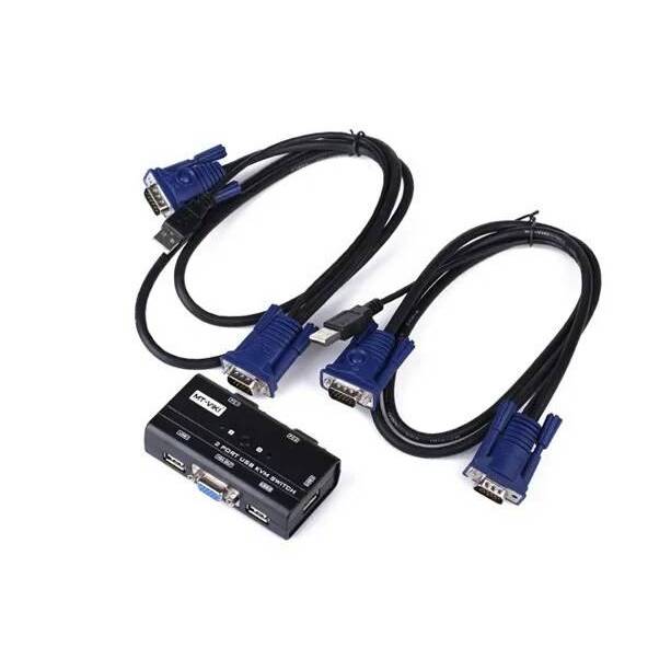 MT-ViKi MT-260KL KVM Switch 2 Port VGA KVM USB พร้อมสาย 2เส้น | Shopee Thailand