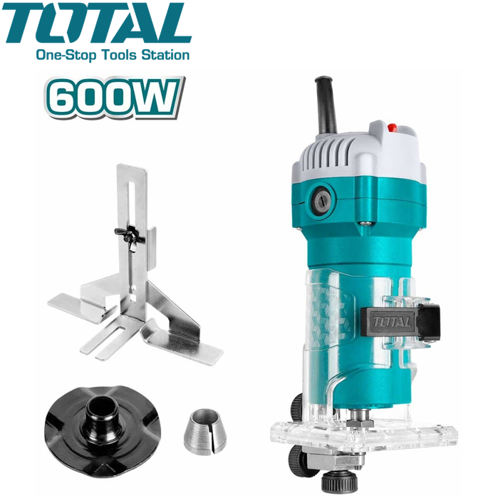 TOTAL เครื่องทริมเมอร์ 600 วัตต์ (ขนาดหัวจับดอก 6 มม. และ 1/4 นิ้ว ...