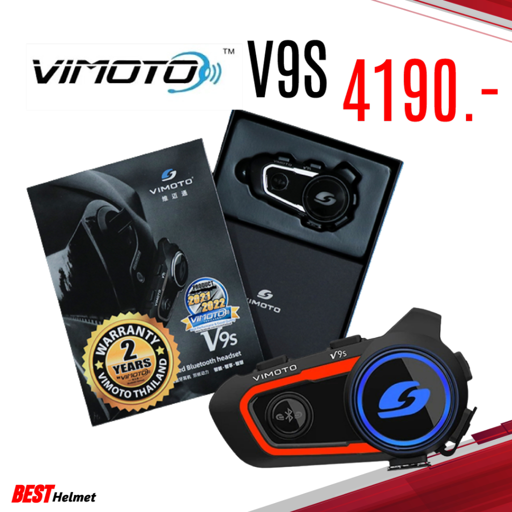 บลูทูธหมวกกันน็อค VIMOTO รุ่น V9S ราคา 1,490.- | Shopee Thailand