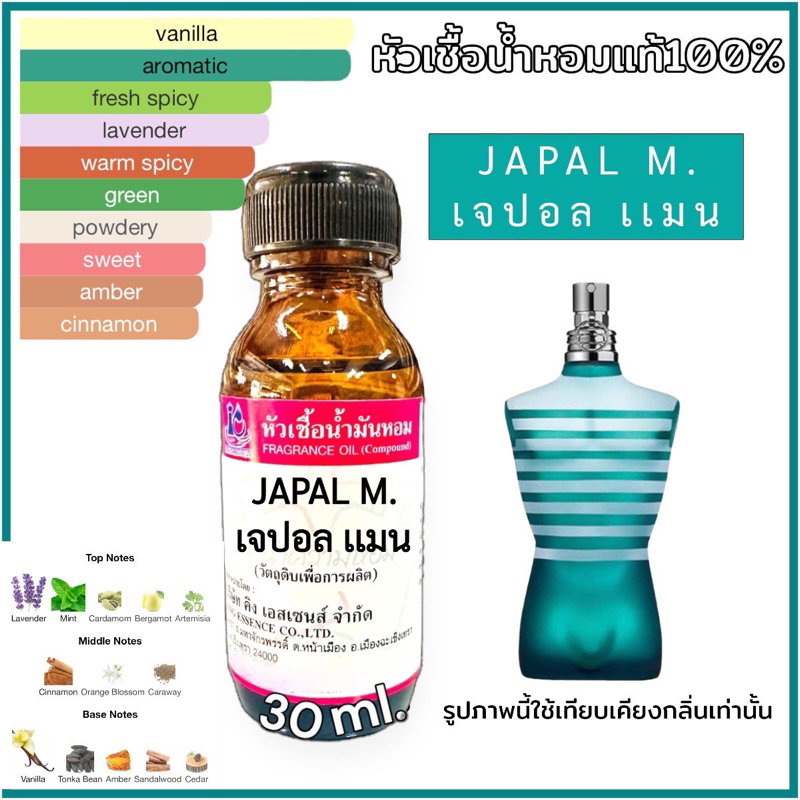 หัวเชื้อน้ำหอม 100% กลิ่น เจปอล เอ็ม JAPAL M 30ml ชองปอง | Shopee Thailand