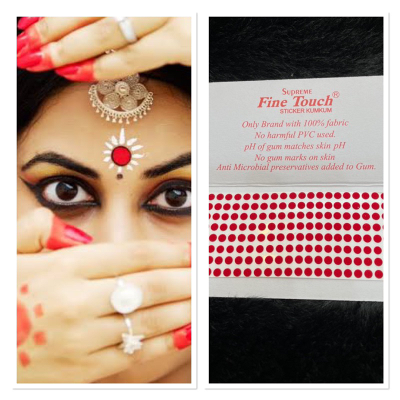 หน้าผากอินเดียแบบดั้งเดิม Bindi สติกเกอร์สีแดงสำหรับหน้าผาก forehead ...