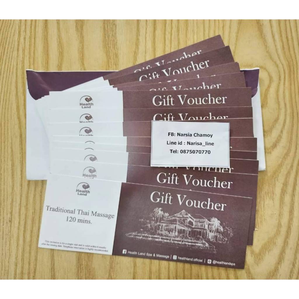 [Physical Voucher] บัตรนวดไทย Health Land ห้องส่วนตัว 2 ชั่วโมง (บัตร ...