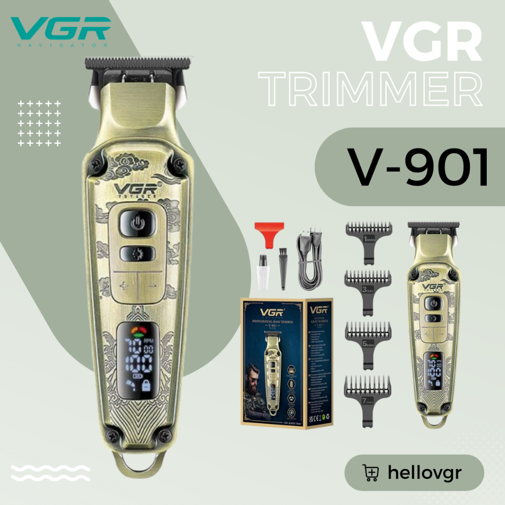 ปัตตาเลี่ยนไร้สาย VGR รุ่น V-901 มีหน้าจอ LED ปรับค่า rpm ได้ (สินค้าพร้อมส่ง) | Shopee Thailand